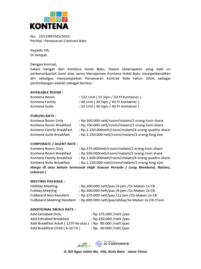 Offering Letter Kontena (Master) | PDF