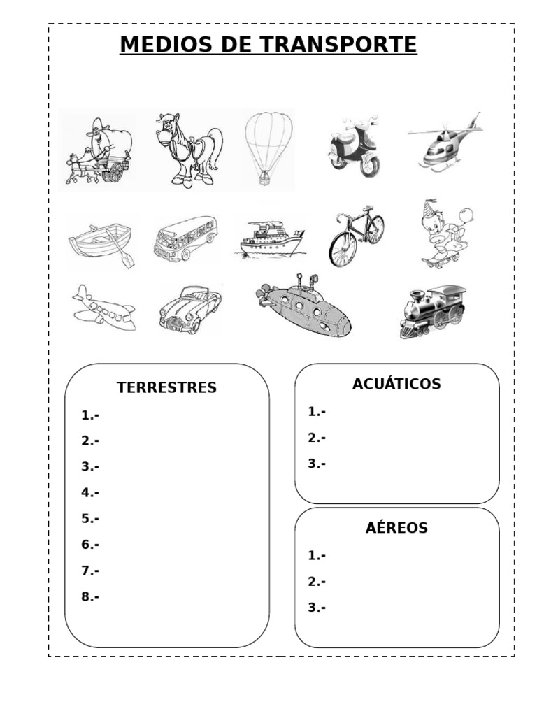 Exploración de La Naturaleza - Medios de Transporte | PDF