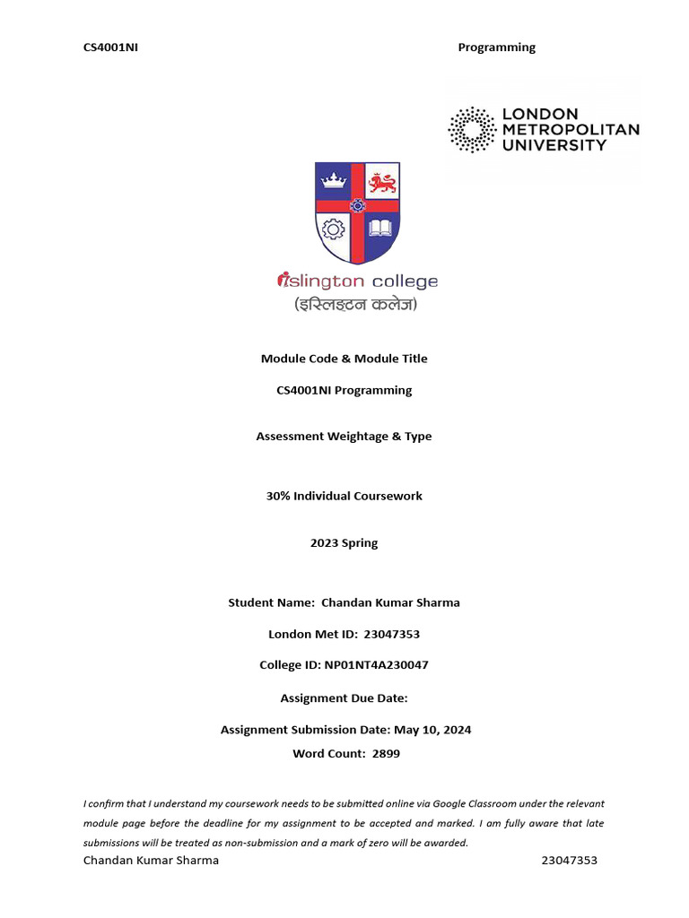 Chandan | PDF | Class (Computer Programming) | Command Line Interface