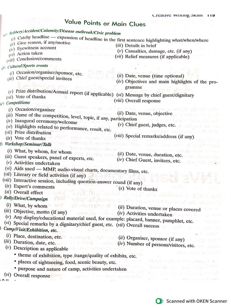 Report Writing Value Points and Samples | PDF
