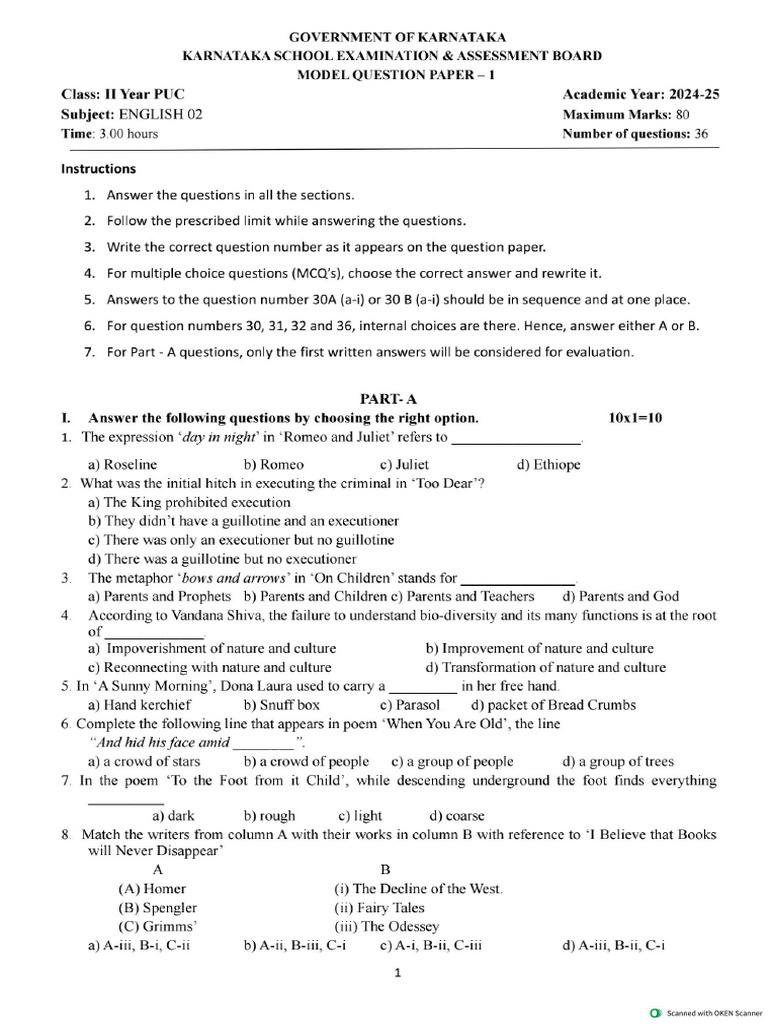 02 English MQP 1 | PDF