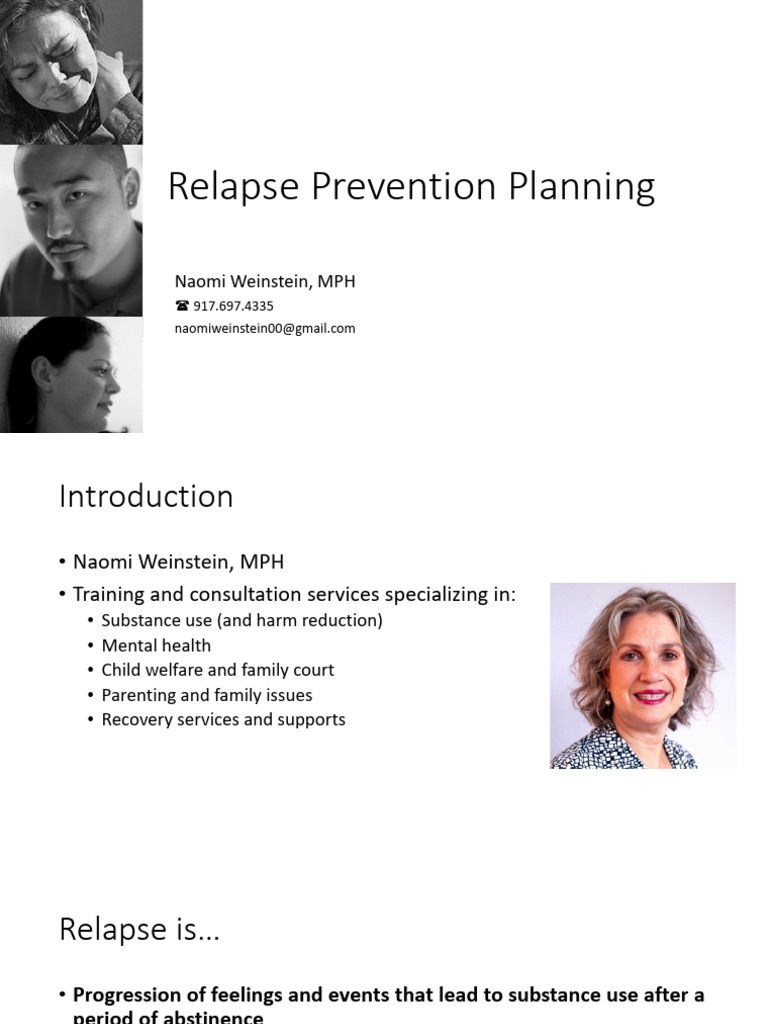 AODA Relapse Prevention Webinar Powerpoint | PDF | Relapse | Substance Abuse