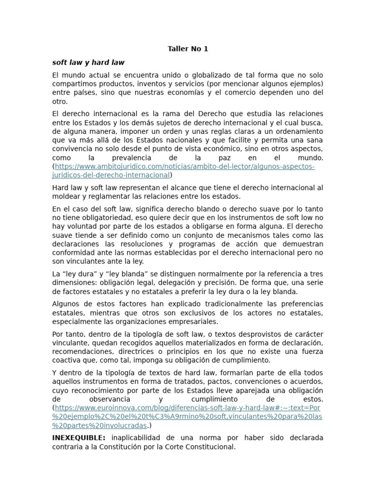 Soft Law y Hard Law | PDF | Caso de ley | Ley procesal