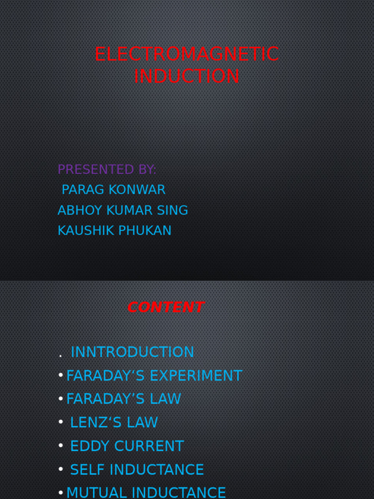 Presentation | PDF | Electromagnetic Induction | Inductor