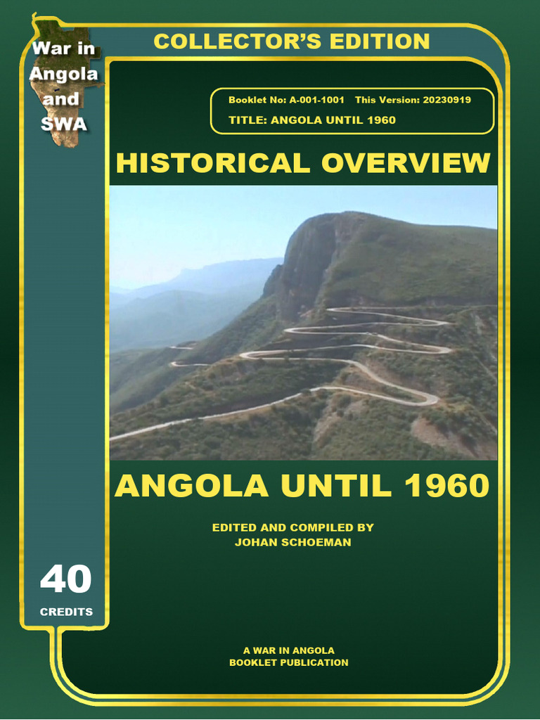 Booklet A-001-1001c: Historical Overview - Angola Until 1960 | PDF