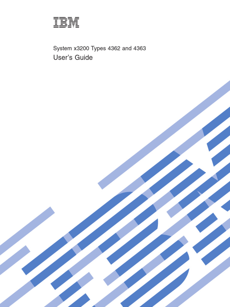 System x3200 Types 4362 and 4363 User's Guide | PDF | Bios | Computer ...