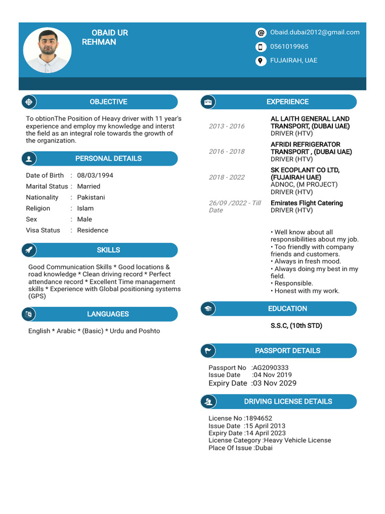 Obaid cv | PDF | United Arab Emirates | Dubai
