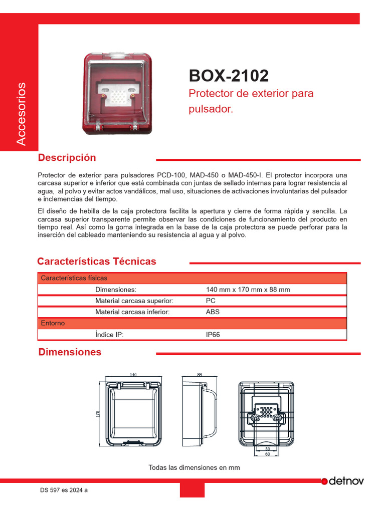 Datasheet - BOX 2102 DS 597 Es 2024 A | PDF