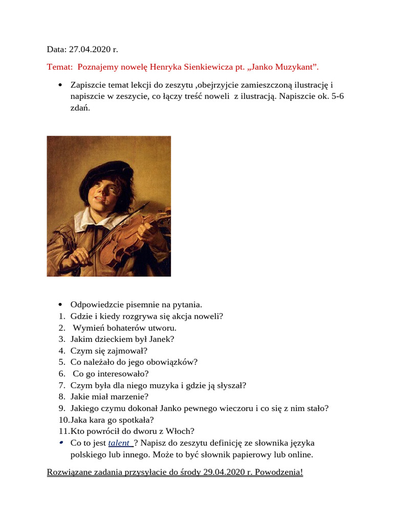 Janko Muzykant 27.04.2020 R. 1 | PDF