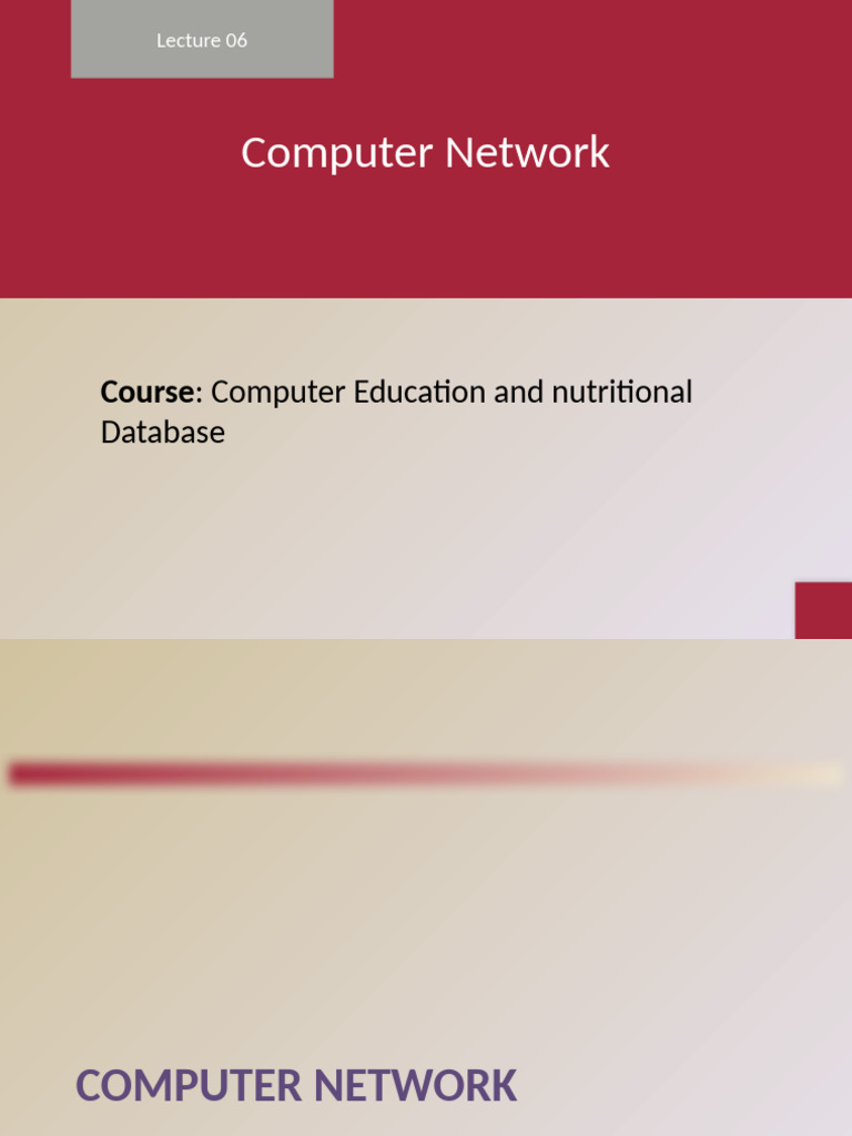 Week9 -Computer Networks | PDF | Network Topology | Computer Network