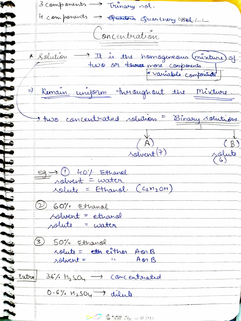 Concentration Terms | PDF