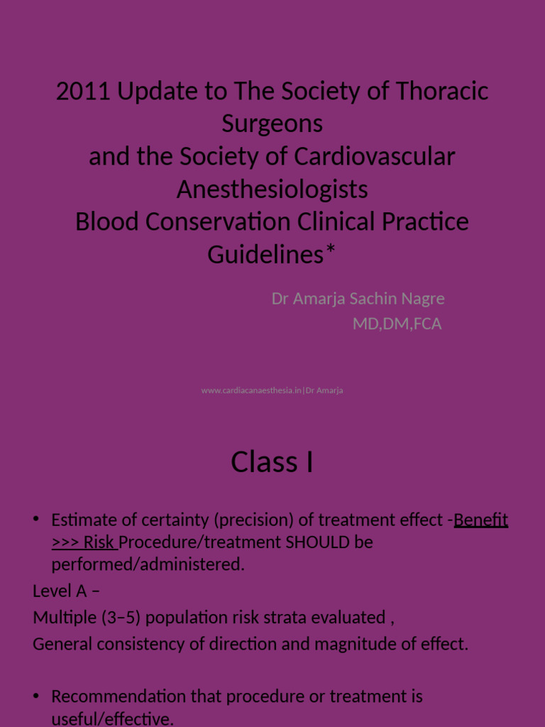 Blood Conservation Clinical Practice Guidelines | PDF | Bleeding ...