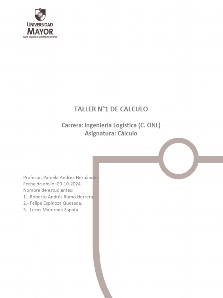 Taller de Calculo | PDF | Asíntota | Integral