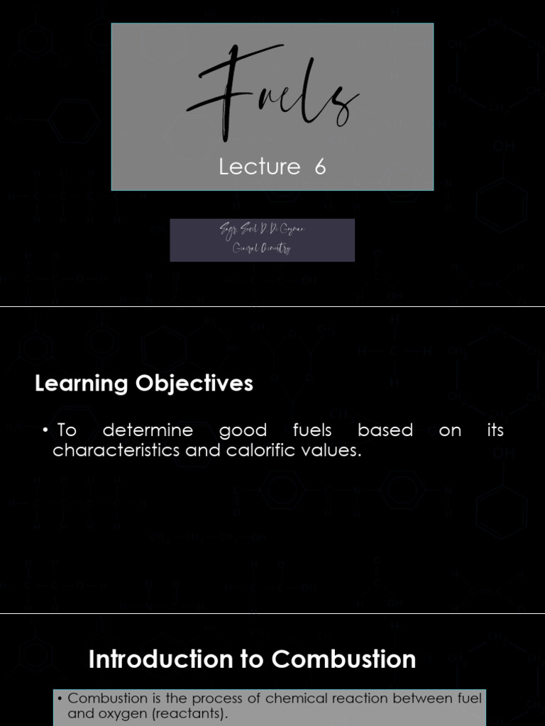Lecture 6 - Fuels | PDF | Combustion | Natural Gas