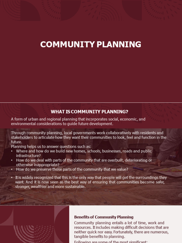 community planning | PDF | Community | Infrastructure