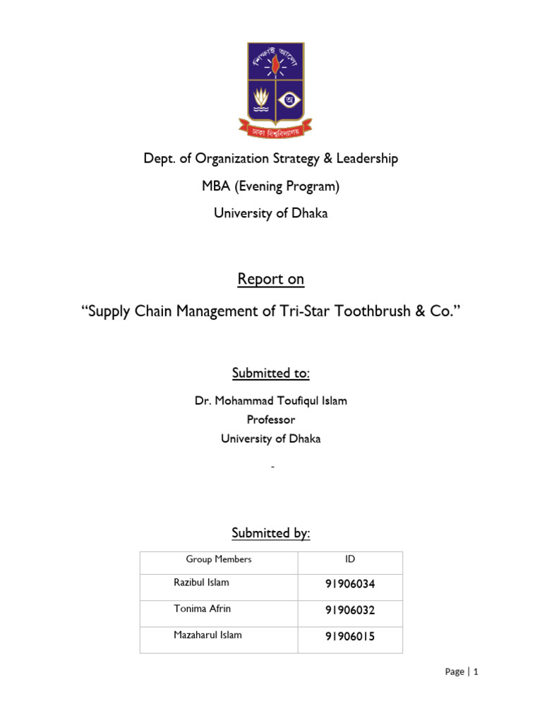 SCM Report - Working File | PDF | Inventory | Warehouse