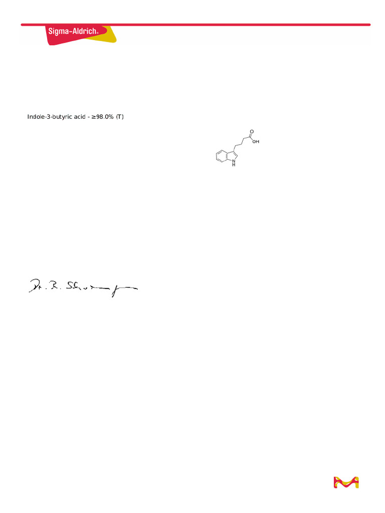 Certificado Acido Indolbutirico | PDF | Physical Sciences