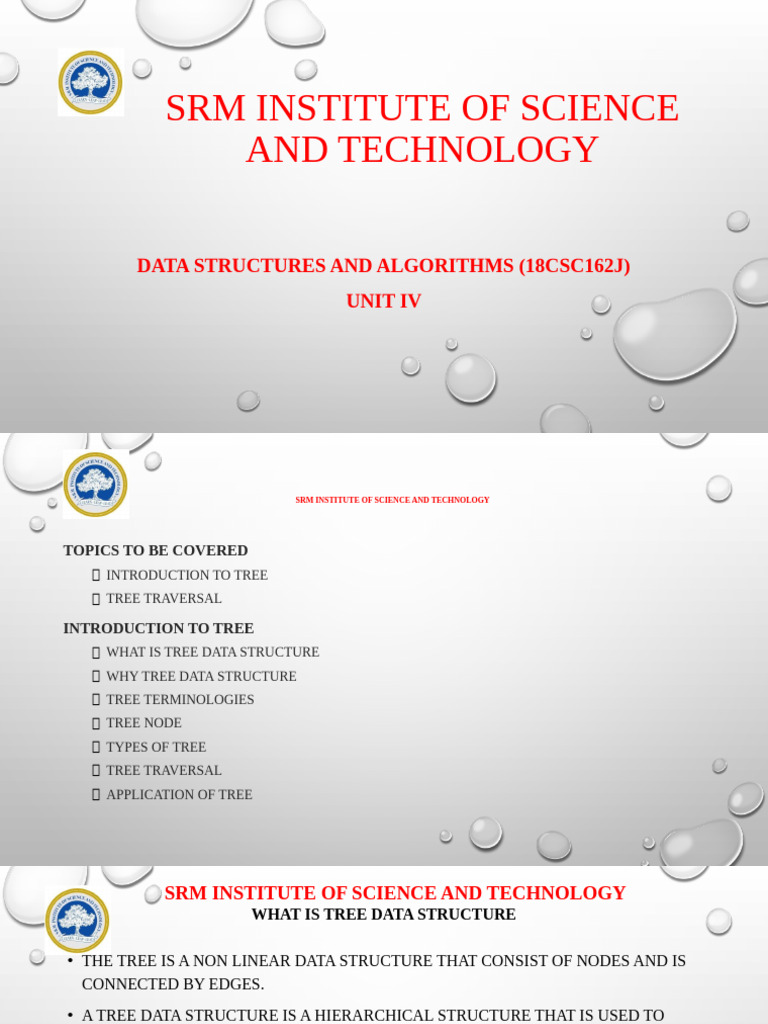 Unit 4 Introduction To Trees And Traversals Pdf Algorithms And Data Structures Computer