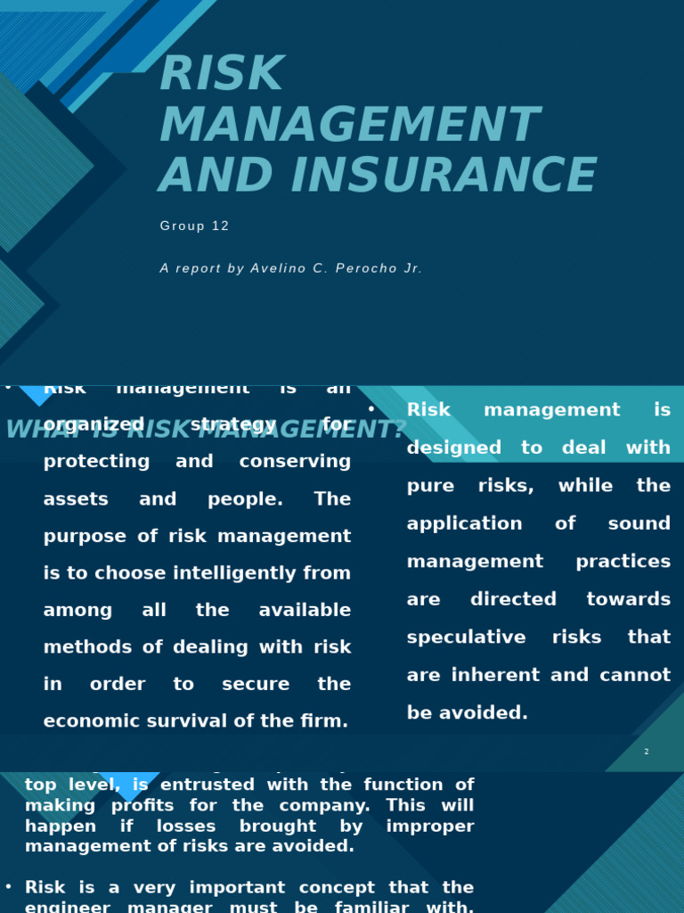 Risk Management and Insurance | PDF | Risk | Insurance
