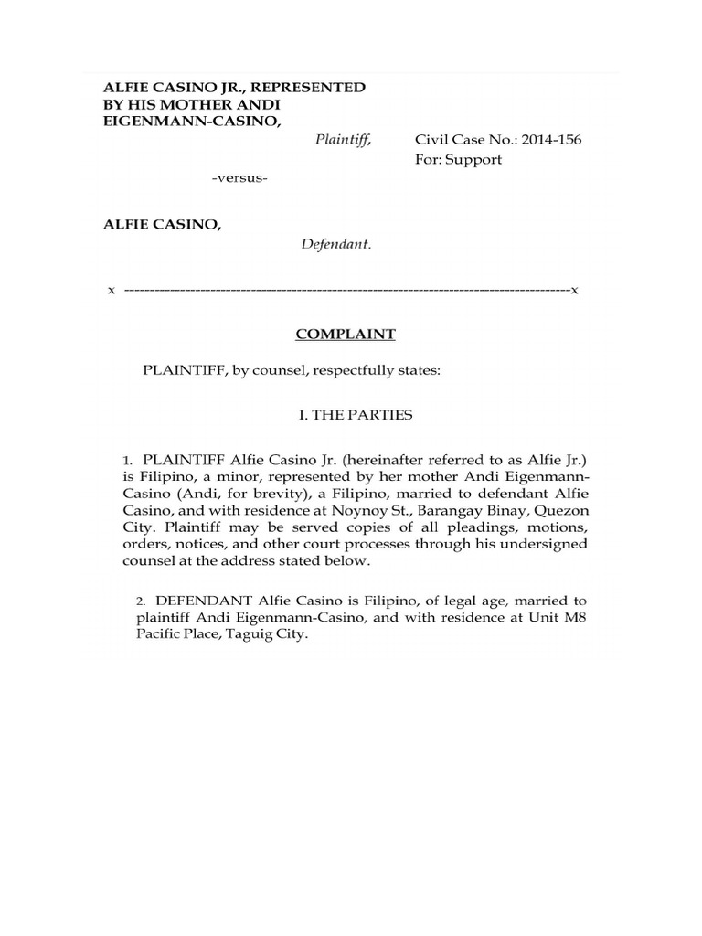 Petition For Support | PDF