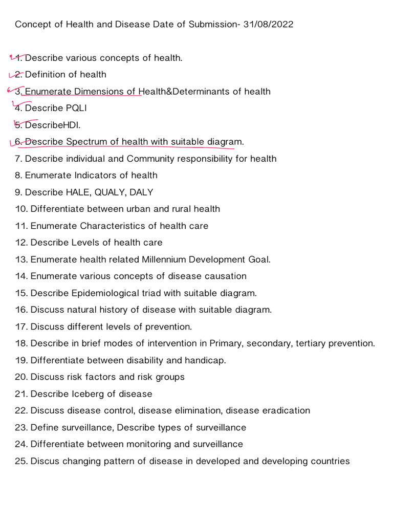 Concept of health and disease | PDF