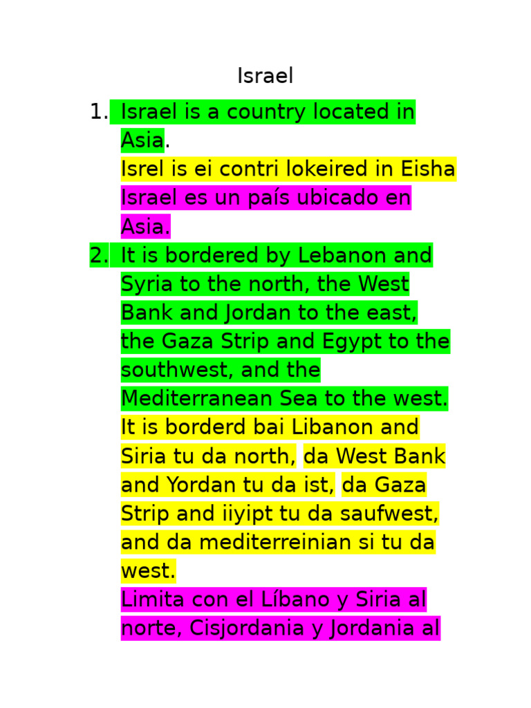 Israel Presentation Fernanda | PDF