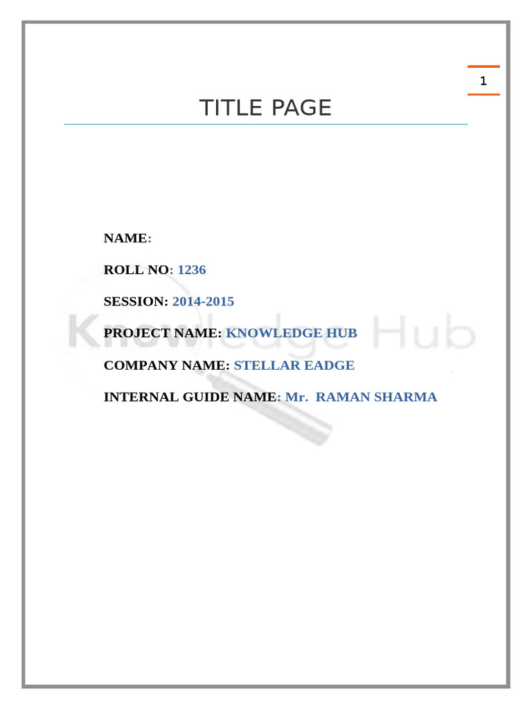 MCA Project Report | PDF | Computing | Software Engineering