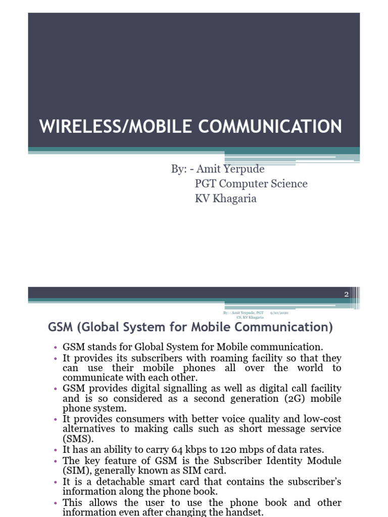 Wireless-Mobile Communication | PDF | Channel Access Method | General Packet Radio Service