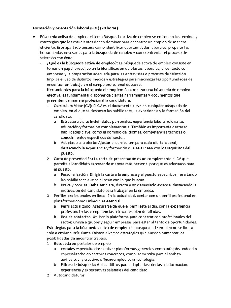 Formación y Orientación Laboral | PDF | Derecho laboral | Iniciativa empresarial