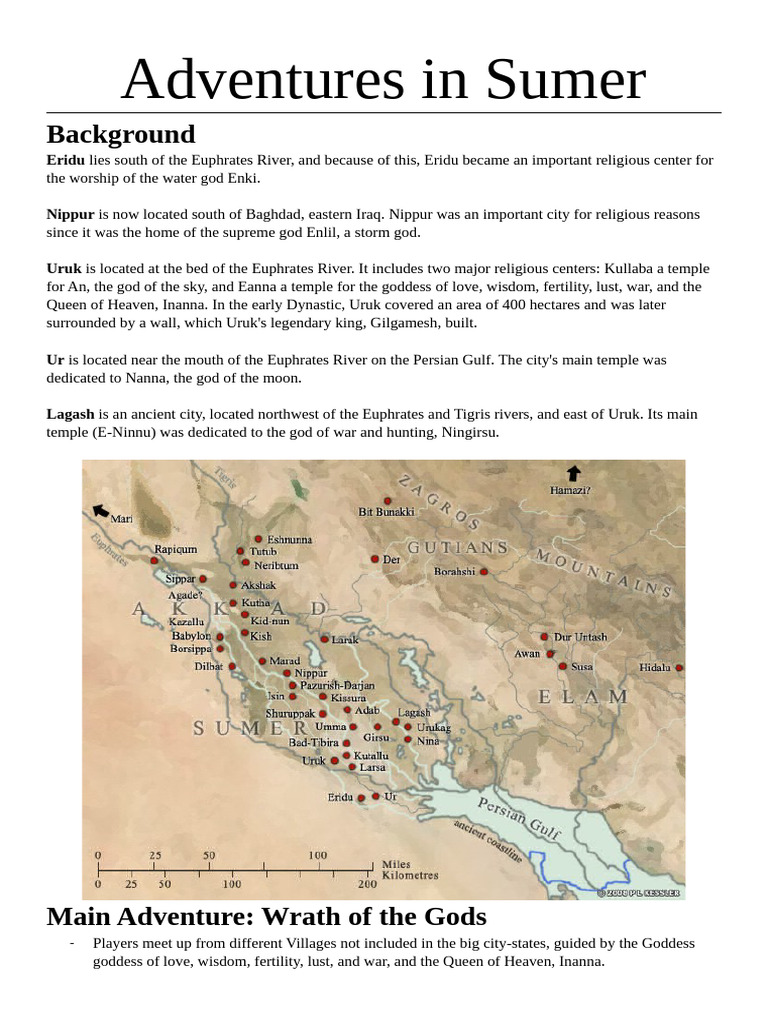 Adventures in Sumer | PDF | Sumer