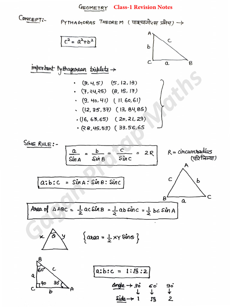 Geometry Revision for Students | PDF | Euclid | Combinatorics