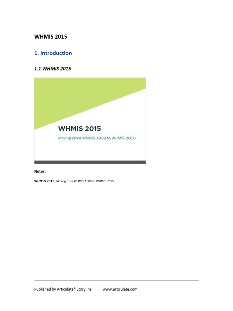 WHMIS 2015 | PDF | Occupational Safety And Health | Safety