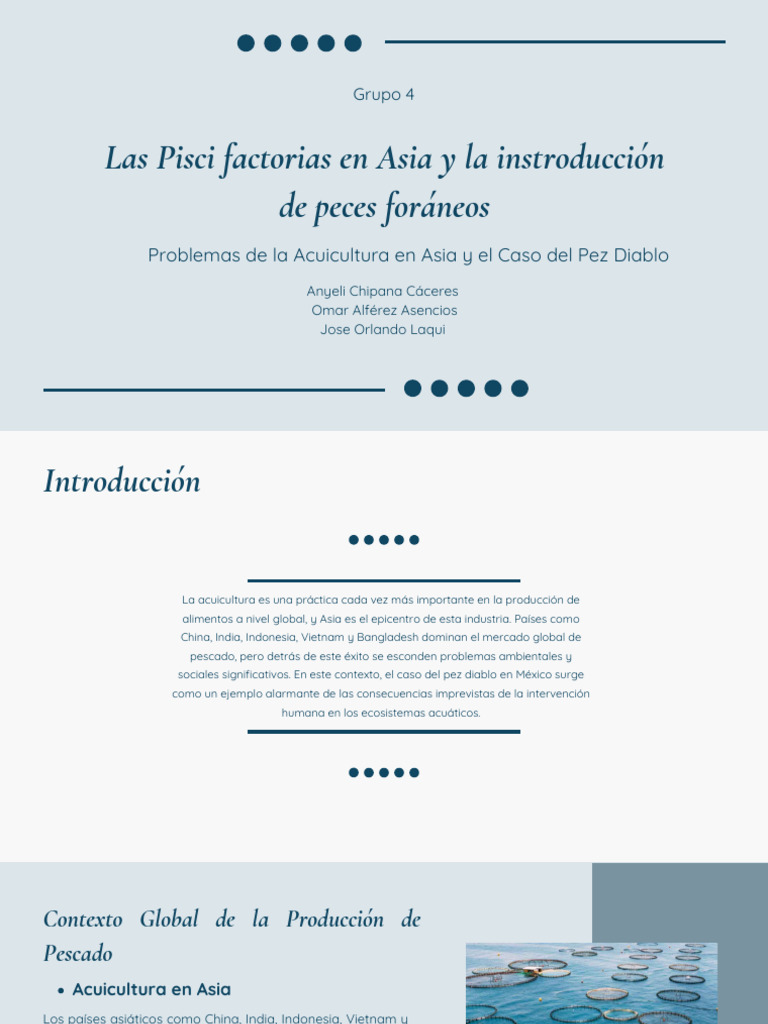 Las Pisci factorias en Asia y la instroducción de peces foráneos | PDF | Entorno natural | Pescado