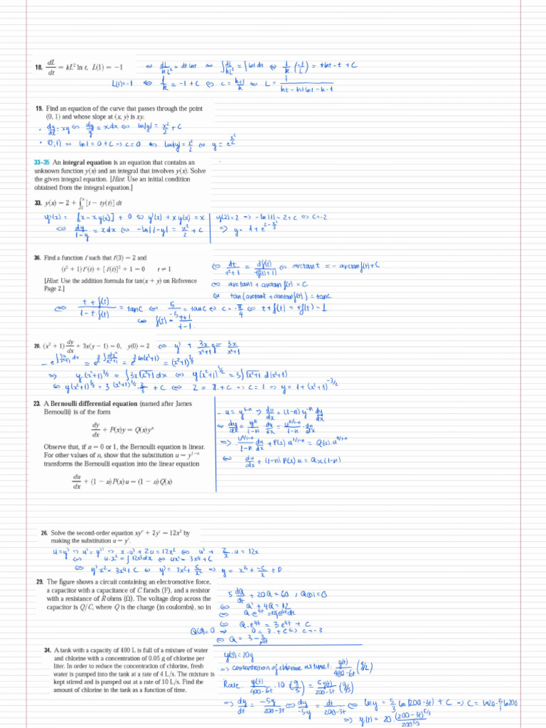 Hw Separable And Linear Differential Equations Pdf