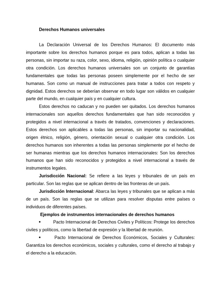 Derechos Humano Universales-WPS Office | PDF | Derechos humanos ...