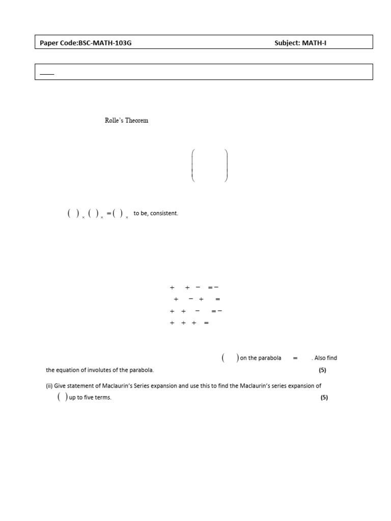 MATH-I | PDF | Curvature | Matrix (Mathematics)