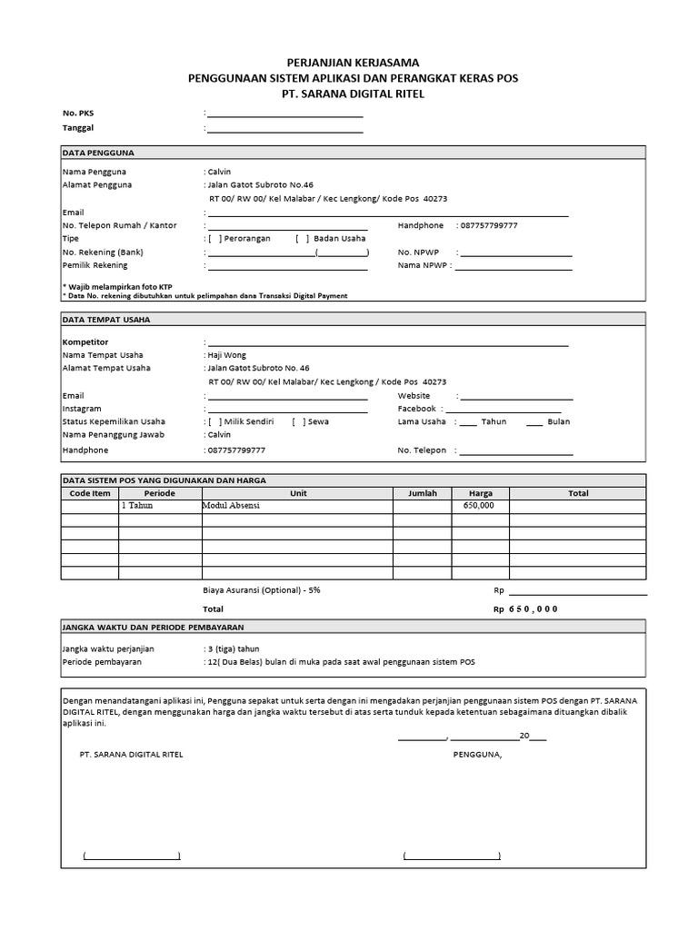 Pks - Absensi Haji Wong | PDF