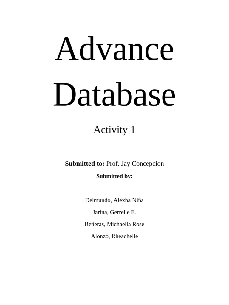 Advance Database | PDF