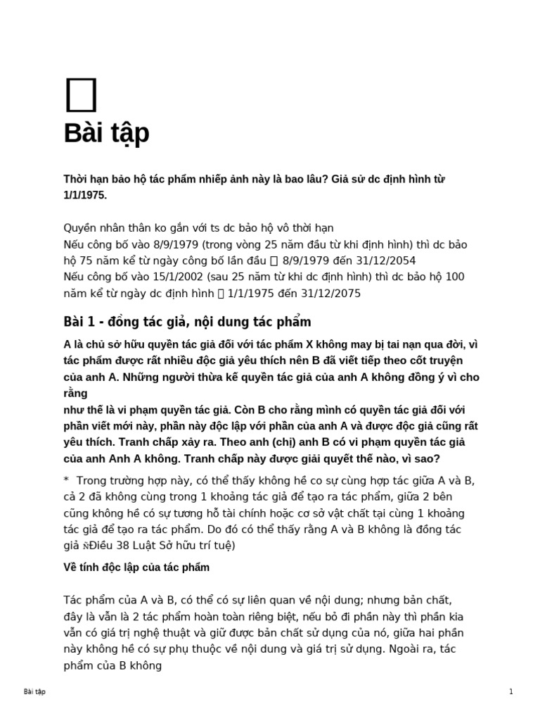 Bài Tập SHTT_có đáp án | PDF