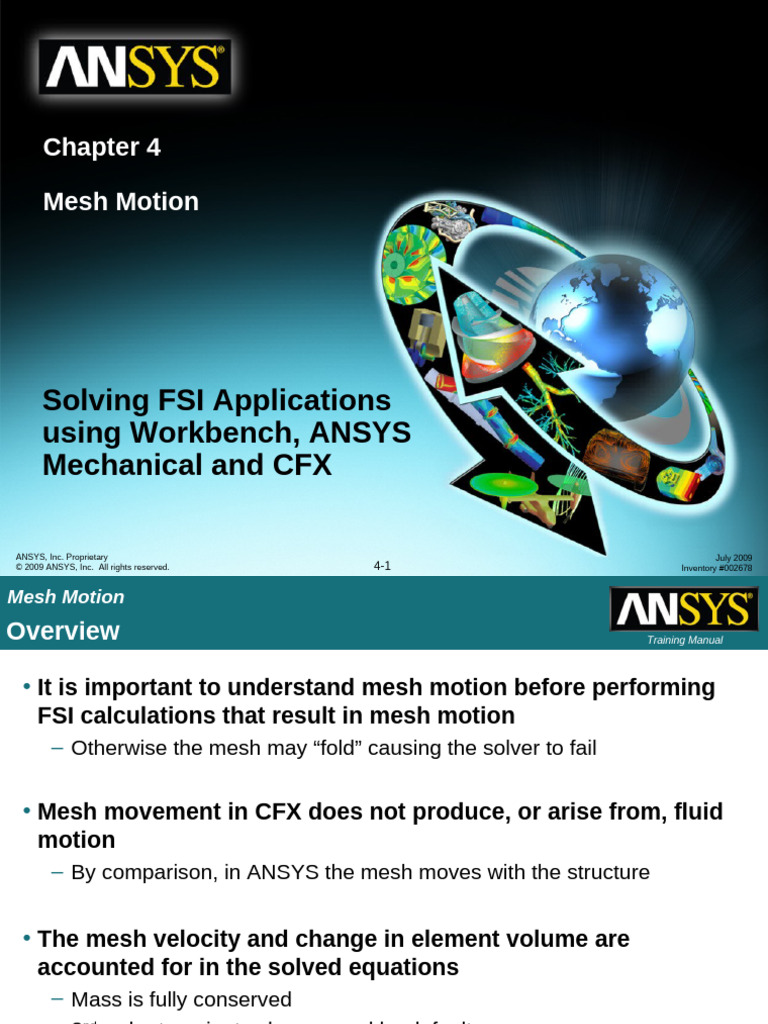 CFX-FSI 120 Lect-04 MovingMesh | PDF | Fluid Dynamics | Mechanical Engineering