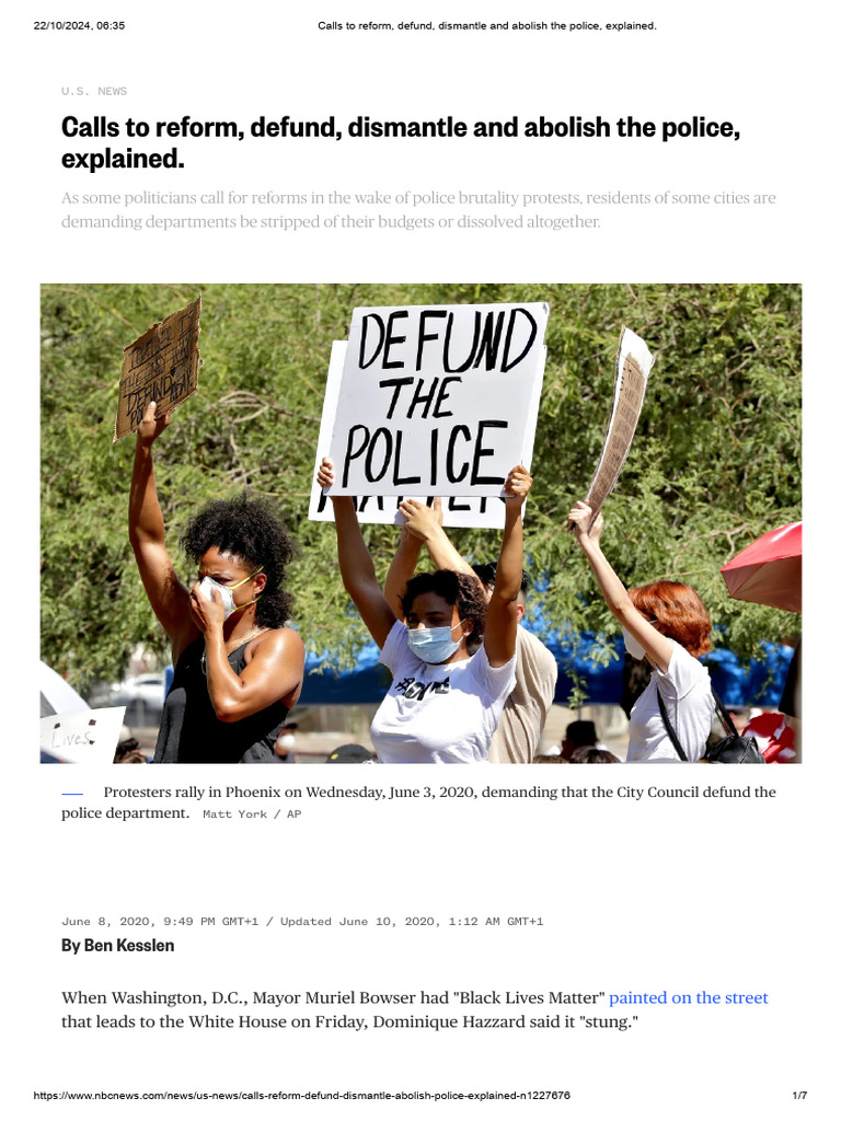 Police Reform and Defunding Explained | PDF | Justice | Crime & Violence