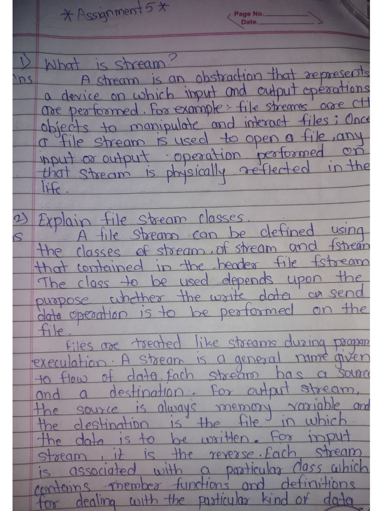 Oop Assignment No 5 Pdf