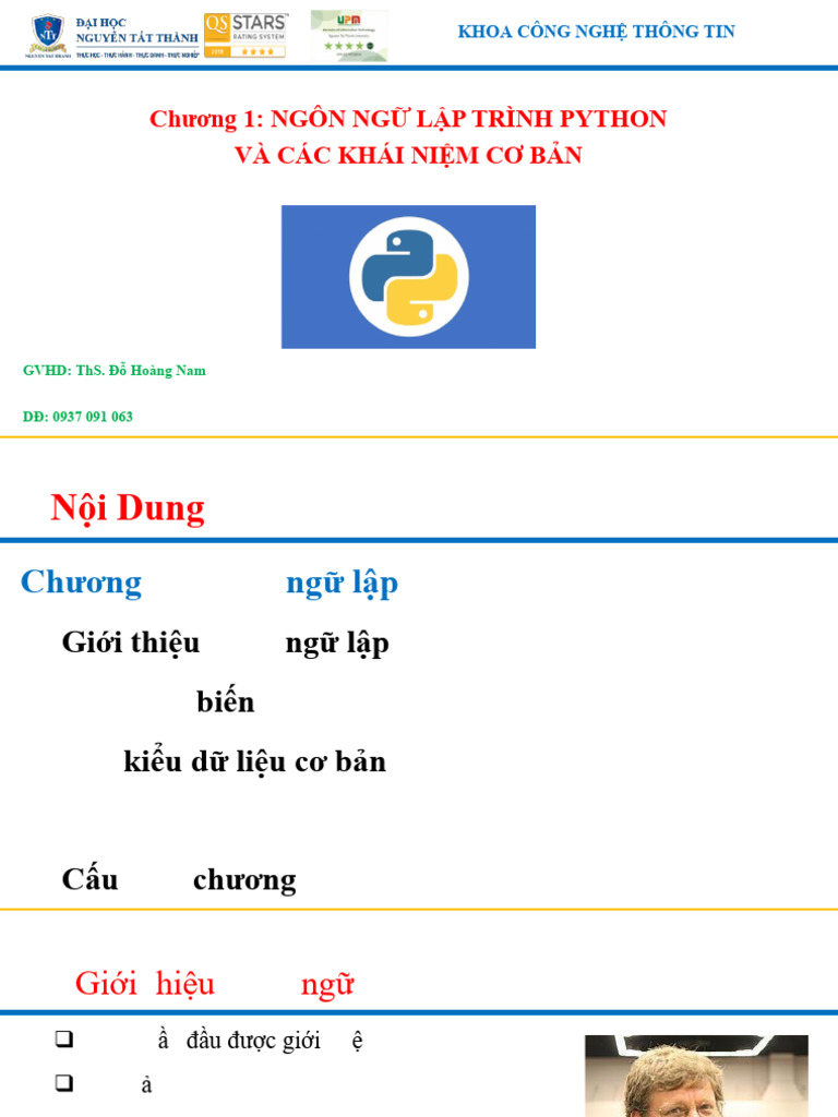 Chương 1 - Ngon ngu lap trinh python và các khái niệm cơ bản | PDF