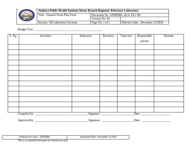 4.1-09 General Work Plan Form | PDF