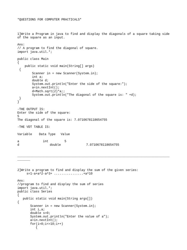 Finals Computer Practicals Complete Pdf Software Development Computer Programming