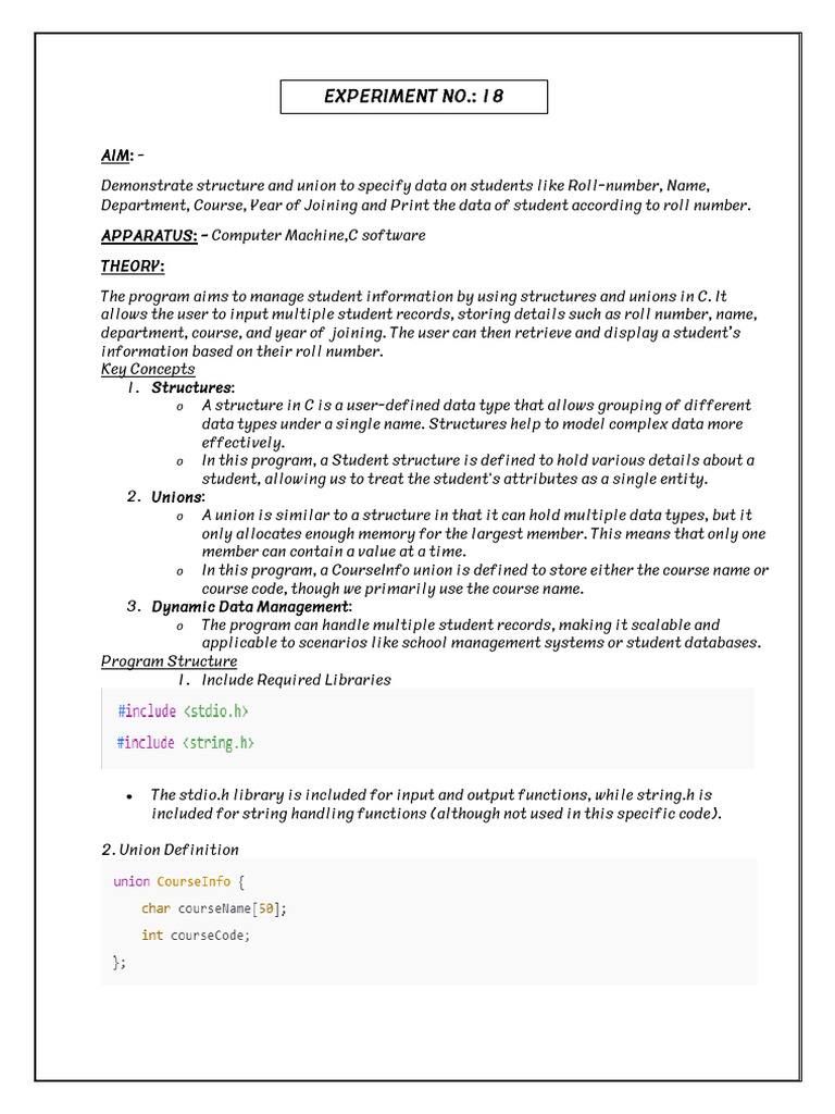 EXPERIMENT 18 (124A9014) | PDF | Computer Program | Programming
