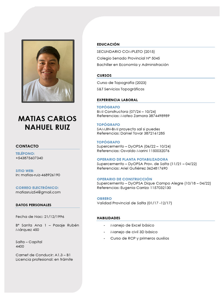 CV Matias Ruiz | PDF