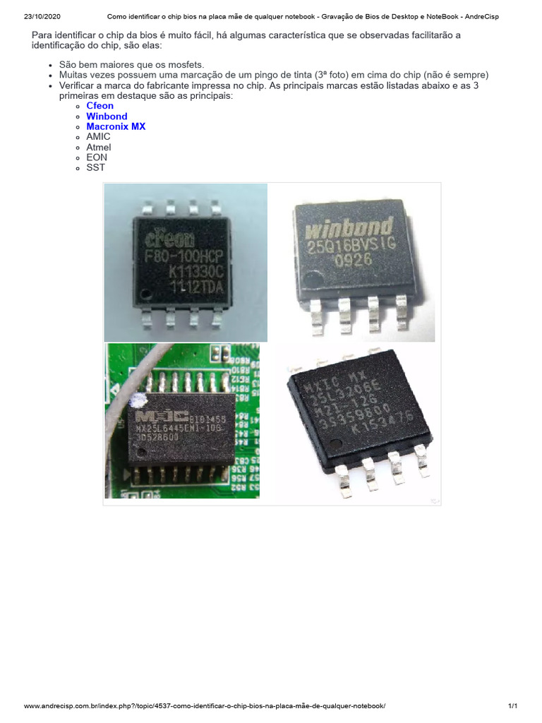 Identificar Chip Bios | PDF