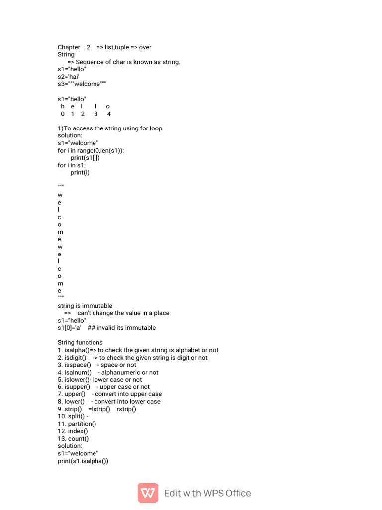 30 May Class With Chapter 2 String Handling Pdf String Computer Science Software Engineering