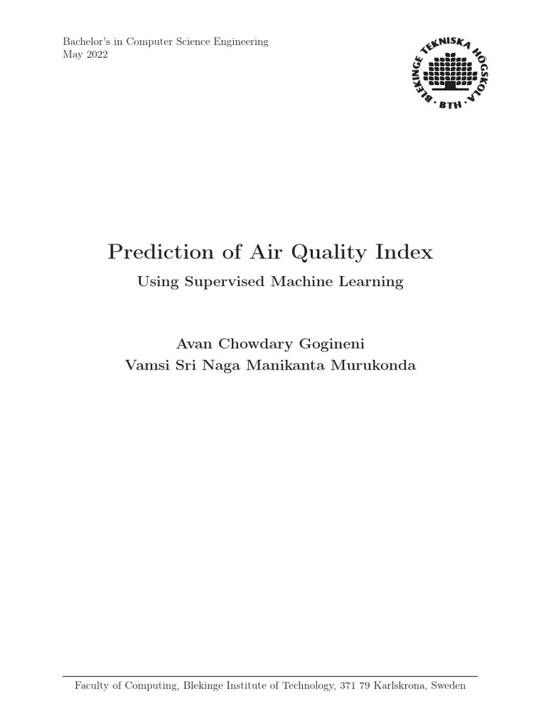 FULLTEXT02 | PDF | Machine Learning | Regression Analysis